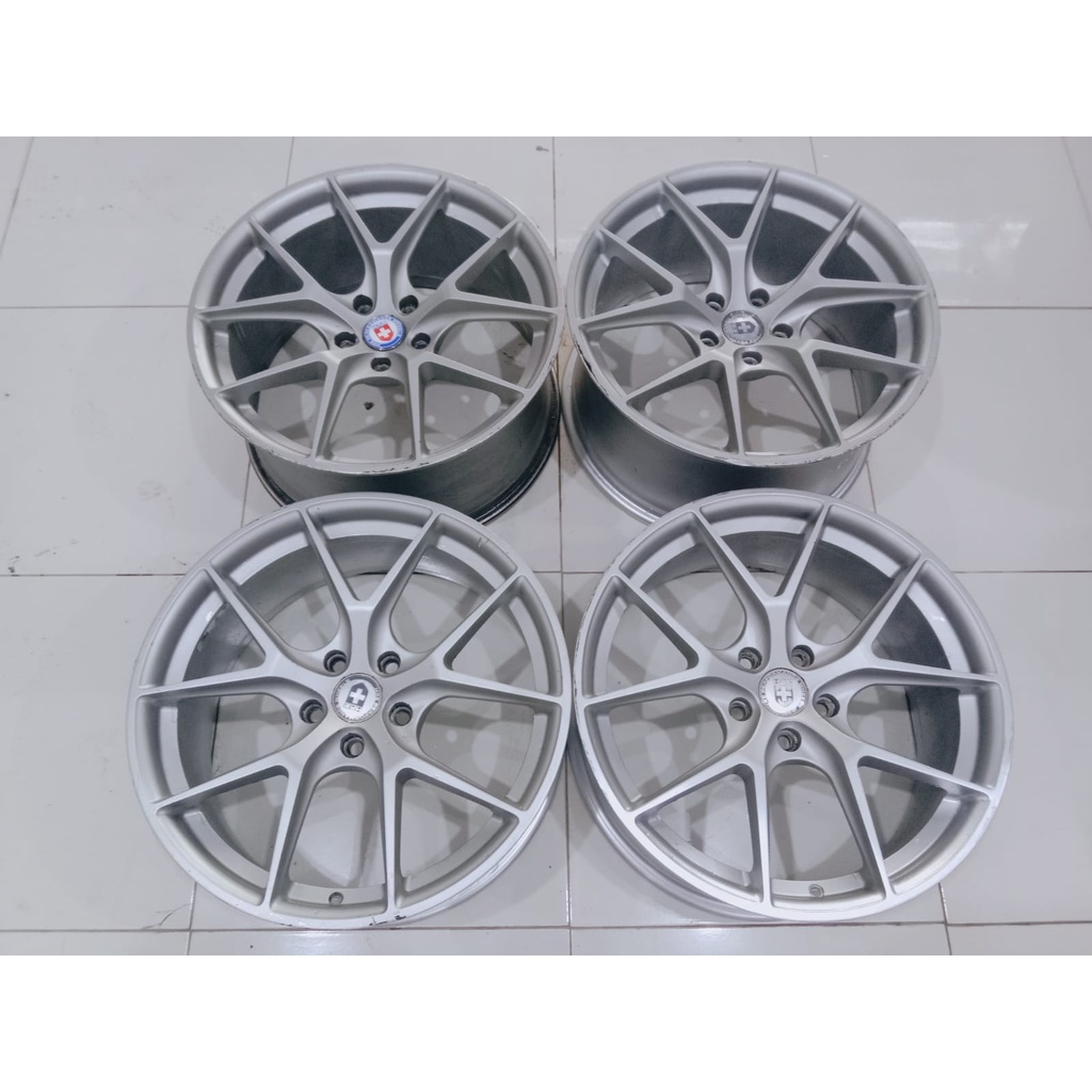 Jual Velg Murah Bekas Mobil HRE Ring 19 Lebar 8,5/9,5 Hole 5X114,3 ET20/35 SILVER Celong Civic ...