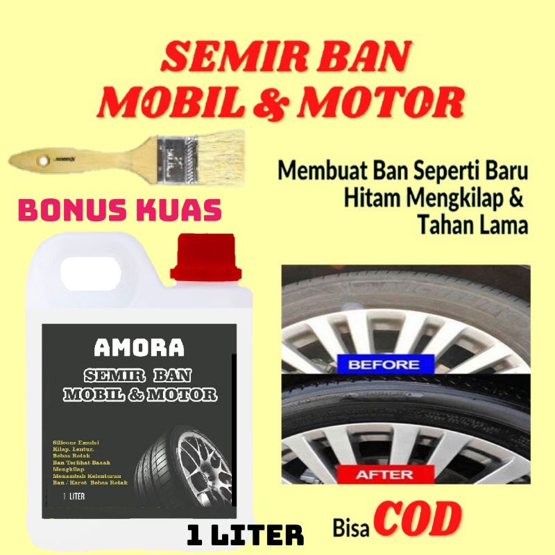 Jual Pengkilap ban Semir ban mobil motor 1 liter | Shopee Indonesia