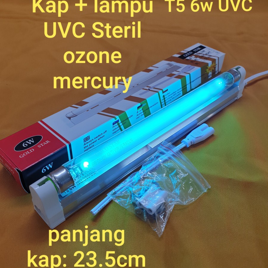 Jual Lampu Steril UVC Anti Kuman Bakteri Virus SET / REFILL T5 6w 8w ...