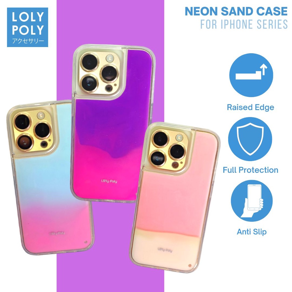 Jual Lolypoly Neon Sand Pasir Glow In The Dark Case For iP | Shopee ...