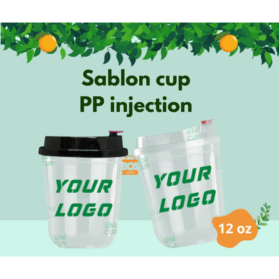 Jual SABLON CUP PP INJECTION 12 OZ 360ML | CETAK CUP | CUSTOM CUP ...