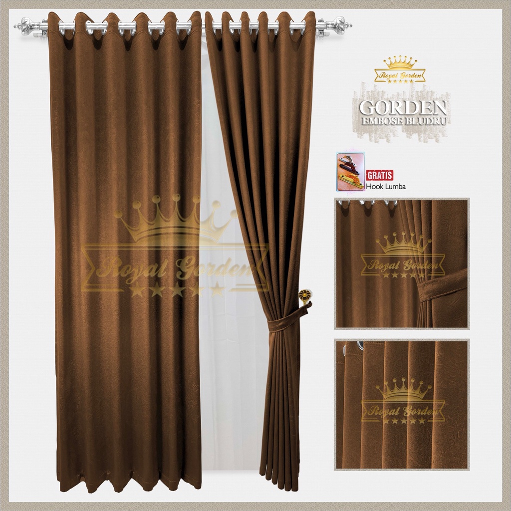 Jual Gorden Smokring Blackout Hordeng Jendela Minimalis Tirai Pintu ...