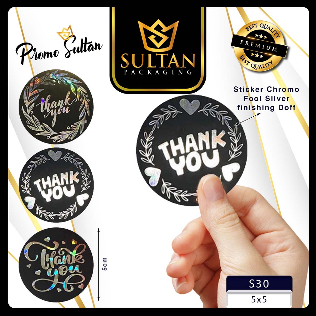 Jual Sticker - Label Sticker Thank You - Sticker Ucapan Terima Kasih ...
