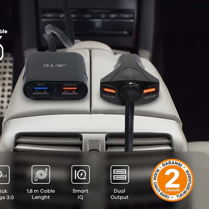 Jual Charger Mobil Car Charger 60W Output Quick Charger 3.0 Jete JX2 ...