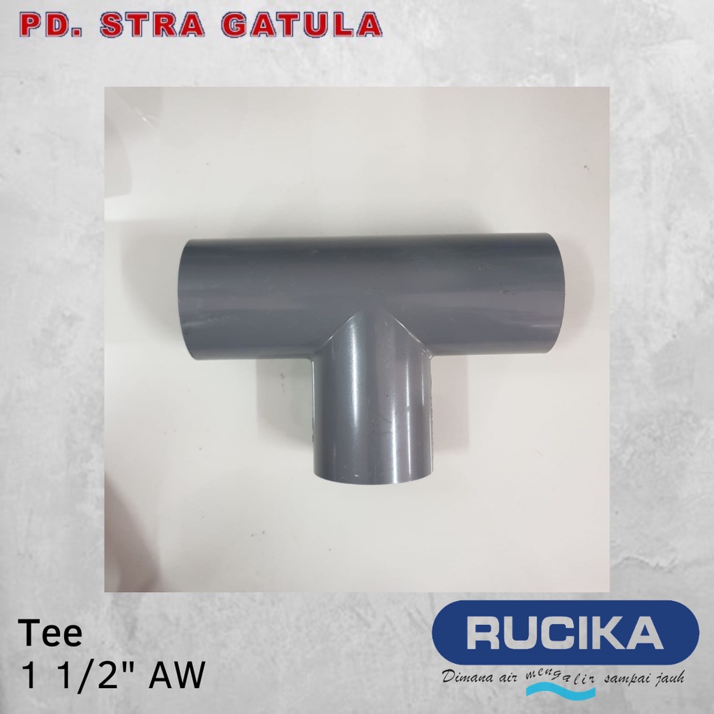 Jual TEE 1 1/2" FITTING PIPA PVC MERK RUCIKA | T | Shopee Indonesia