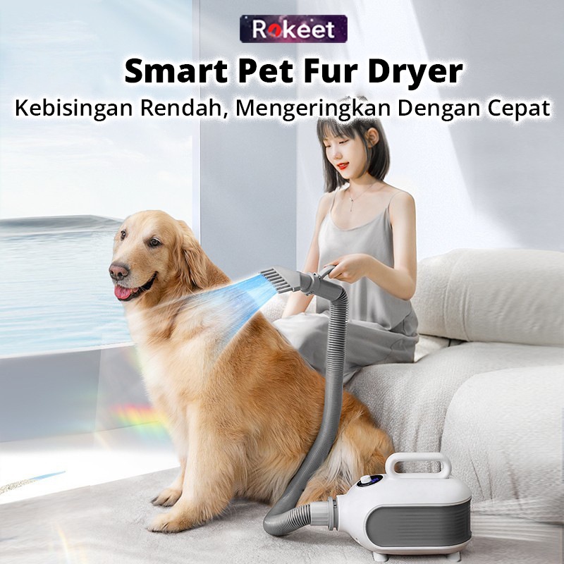 Jual Rokeet Smart Pet Fur Drayer Blower Grooming Kucing Anjing ...