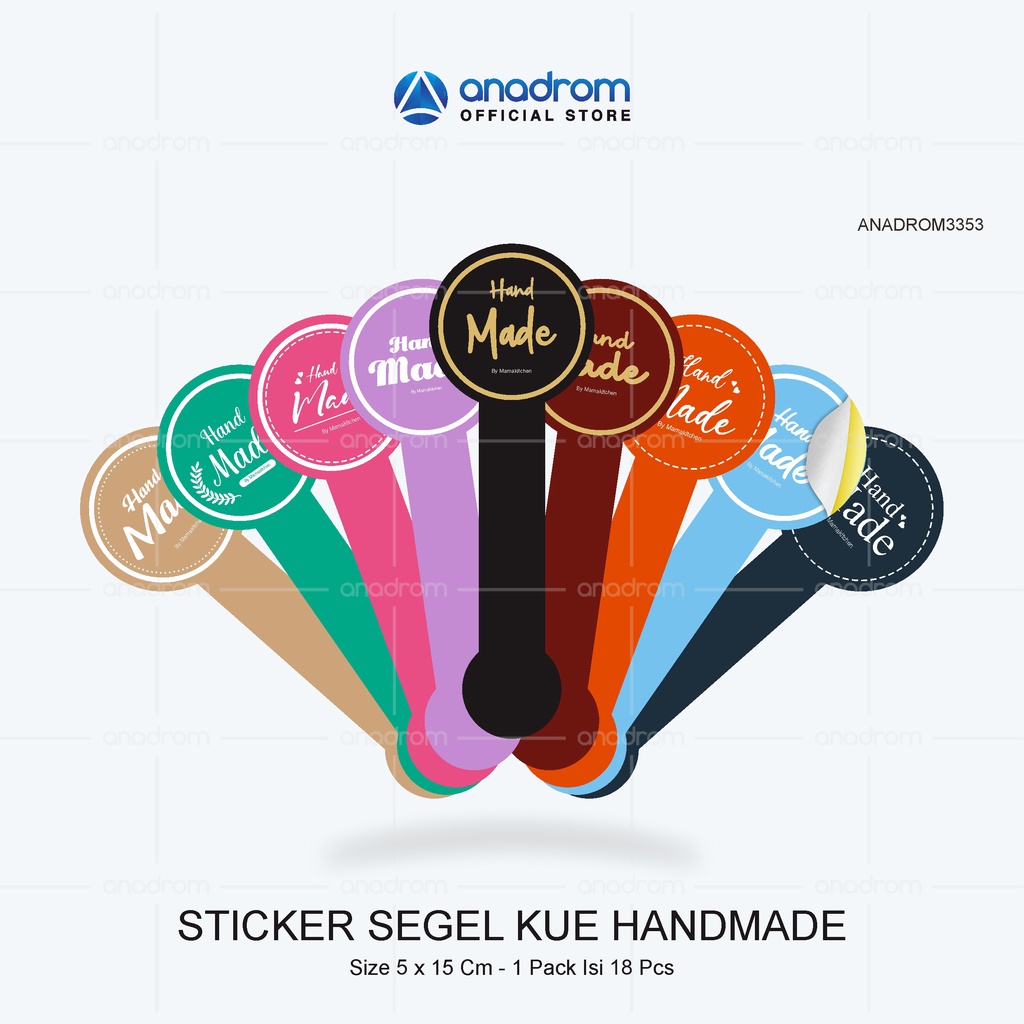 Jual Sticker Segel Kue Handmade | 1 Pack Isi 18 Pcs Size 5x15 Cm ...