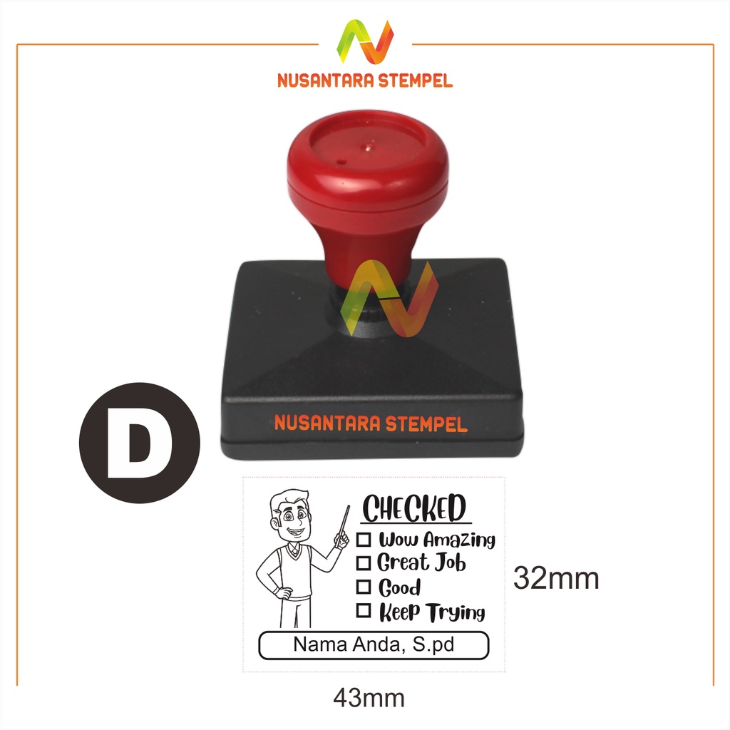 Jual Cetak Stempel Nilai Guru Cap Koreksi Stampel Penilaian Stamp ...