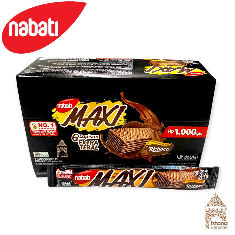 Jual Nabati MAXI Premium Wafer Chocolate Richoco (isi 20 pcs) | Shopee Indonesia