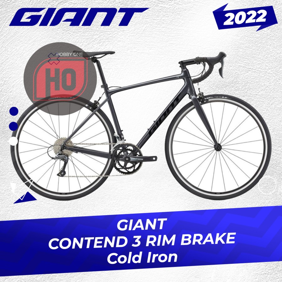 Jual GIANT CONTEND 3 RIM BRAKE Cold Iron 2022 - Sepeda Full Bike ...