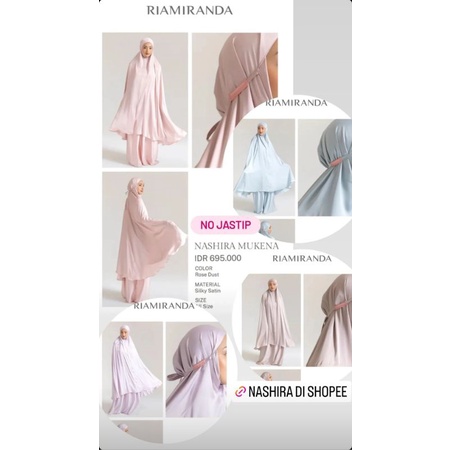 Jual Nashira Mukena Riamiranda RM Original Prayer Set Prayer Robe Ria Miranda | Shopee Indonesia