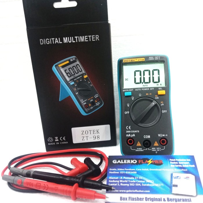 Jual Multitester Multimeter Avometer Digital ZOTEK ZT98 Original ...