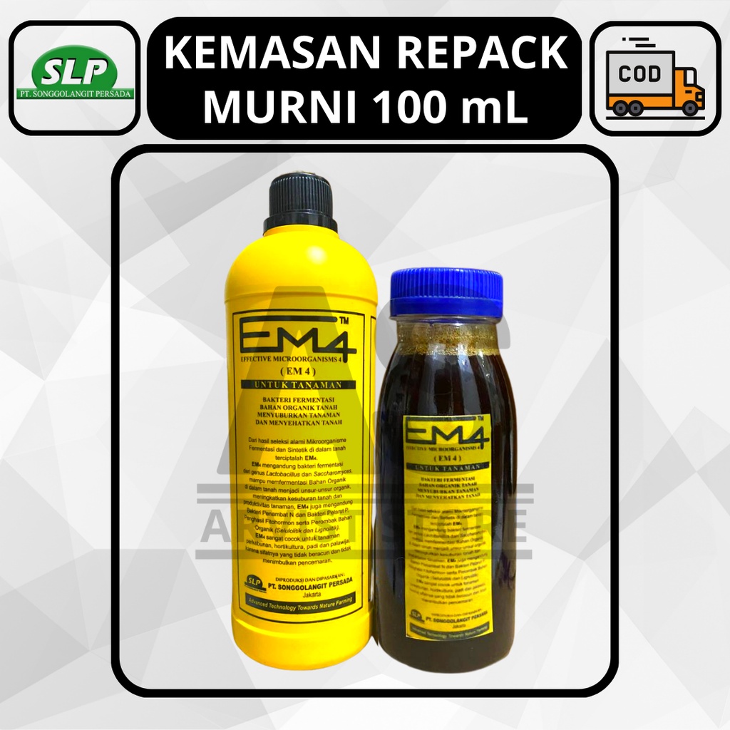 Jual EM4 Pertanian Kemasan Repack 100 ml Pupuk Organik Cair ...