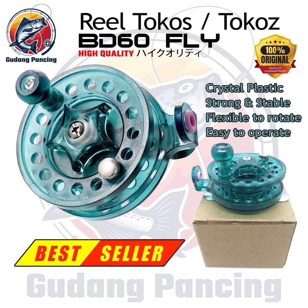 Jual Tokos Fly Fishing Reel Mini Tokoz BD60 Gagang Aluminium Bahan ...