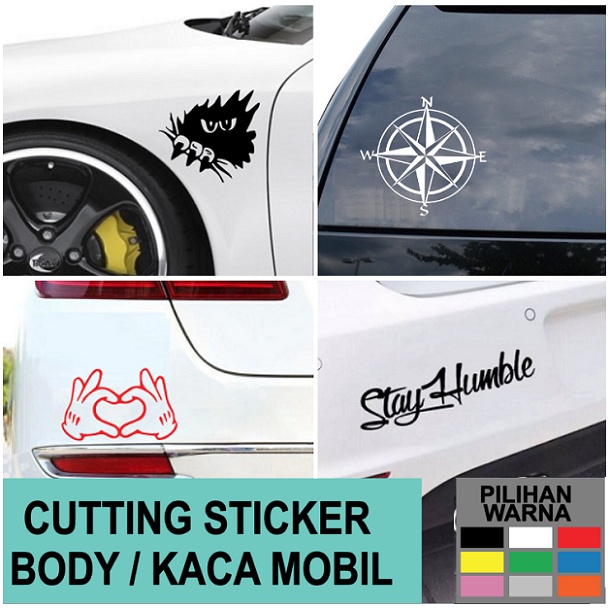 Jual Stiker Sticker Body Kaca Mobil Unik Lucu Cutting Monster Scratch ...