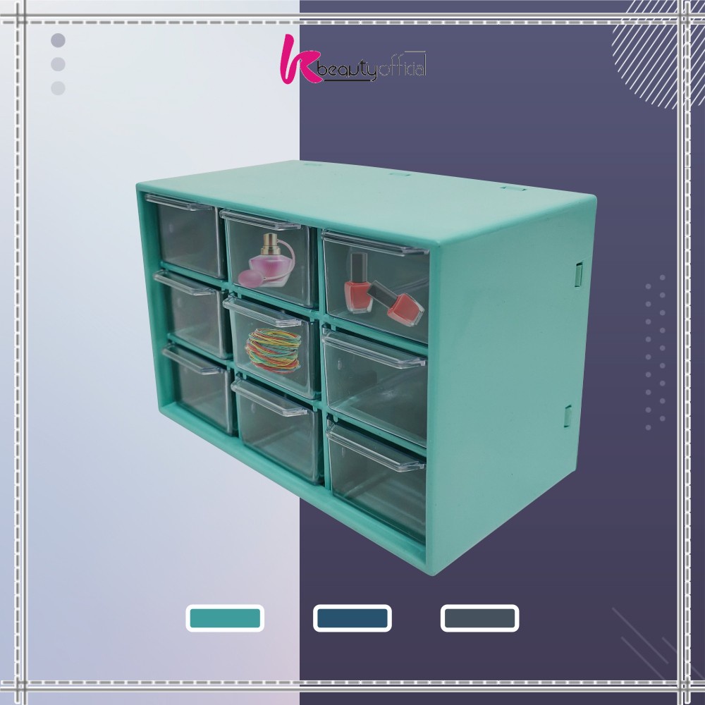 Jual KB-C804 Kotak Laci Perhiasan kotak Aksesoris Mini 9 Sekat / Kotak ...