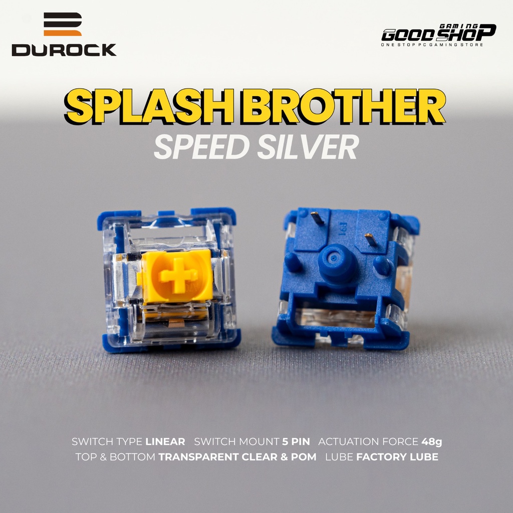 Jual DUROCK Splash Brothers Speed Silver Linear Switch | Shopee Indonesia