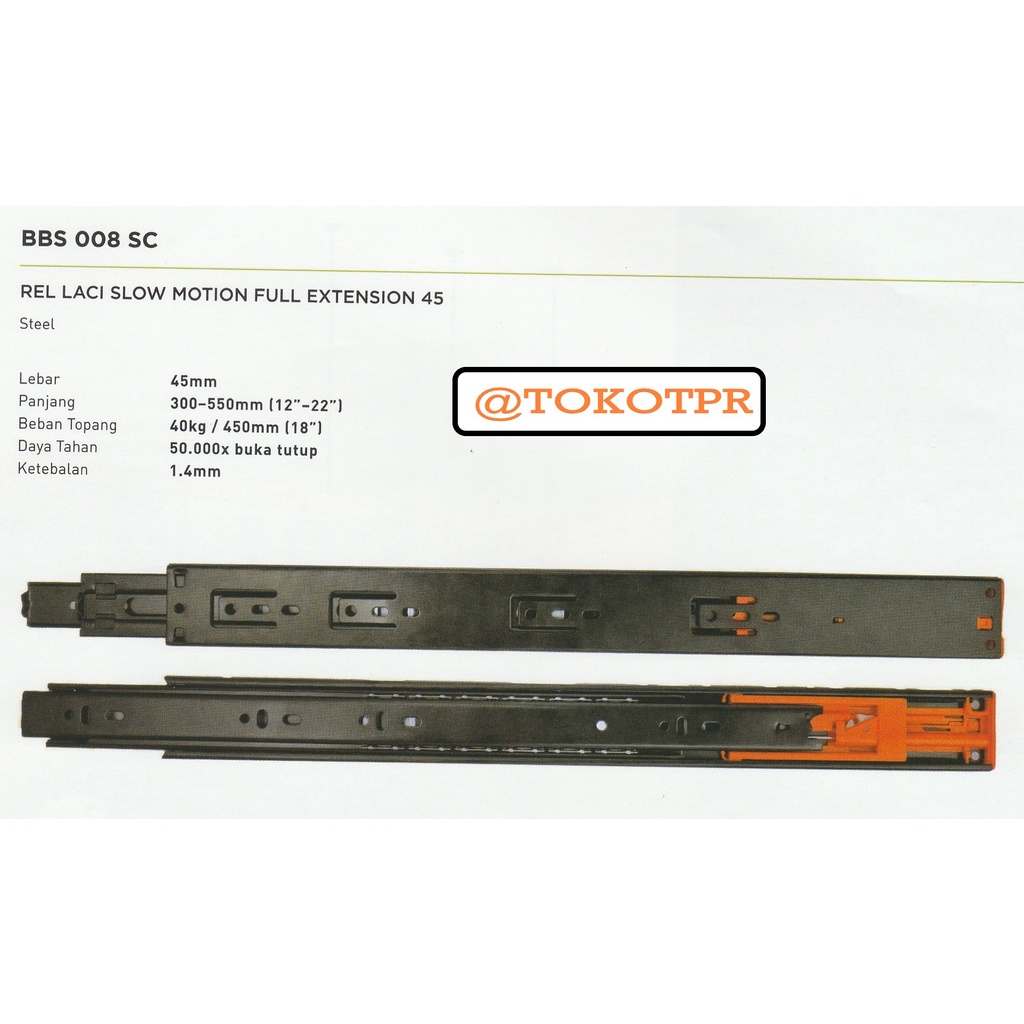 Jual REL LACI Slow MOTION Full Extension 45 TACO - BBS 008 SC | Shopee ...