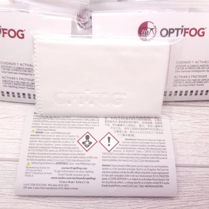 Jual KAIN LAP ANTI EMBUN OPTIFOG ESSILOR U/ LENSA, CAMERA MADE IN KOREA ...