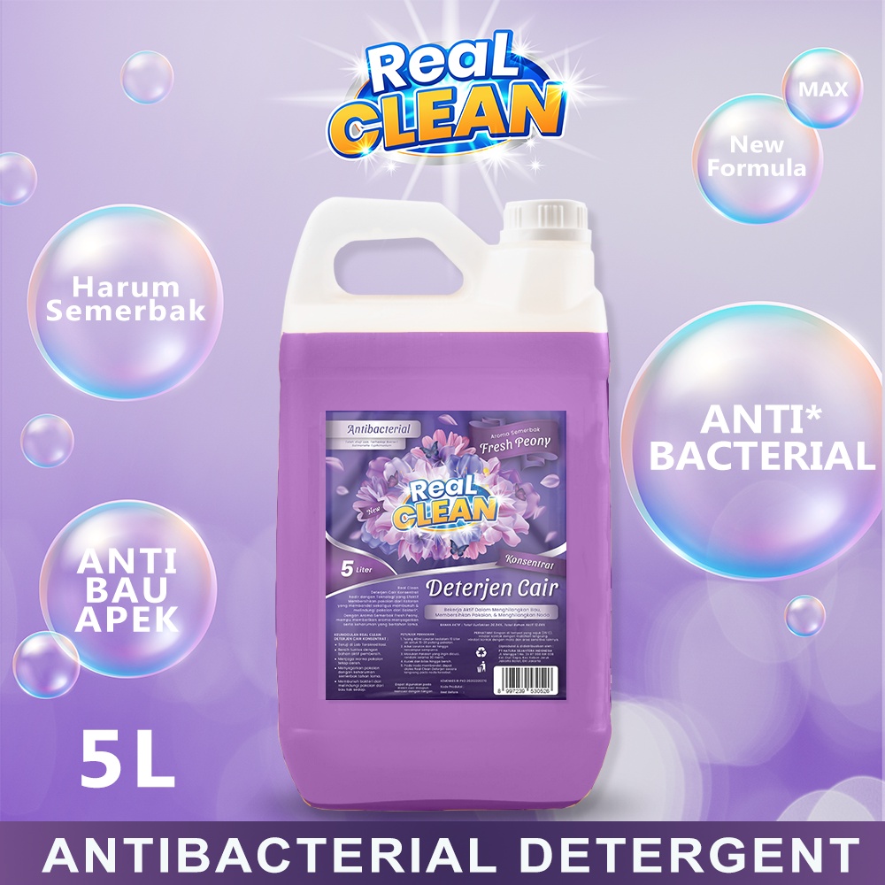 Jual Real Clean Deterjen Cair Antibacterial 5 Liter Khusus GRAB/GOJEK ...