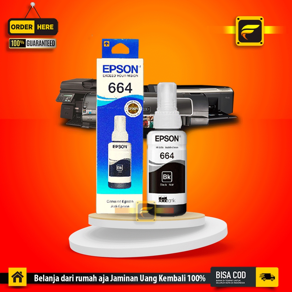 Jual Tinta Epson 664 black SERIES L360 L120 L110 L210 L220 L310 L850 ...