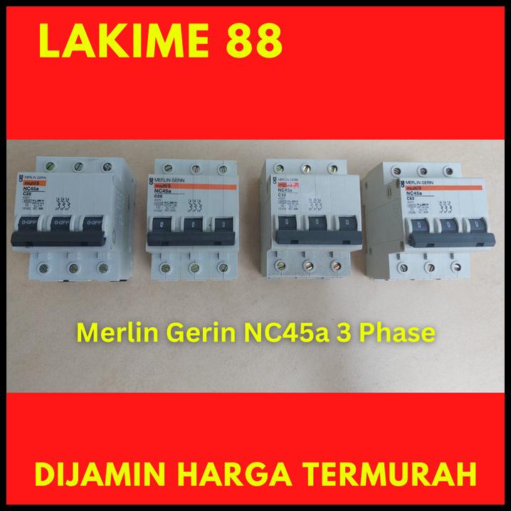 Jual GRATIS ONGKIR MCB MERLIN GERIN NC45A 3 PHASE ( 20A, 25A, 32A, 63A ) | Shopee Indonesia
