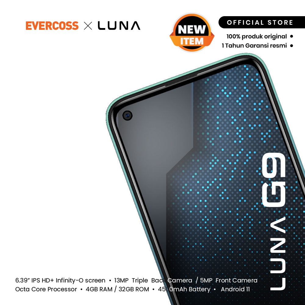 Jual Evercoss X Luna G9 4/32 GB 6.39" Punch hole display Garansi resmi ...