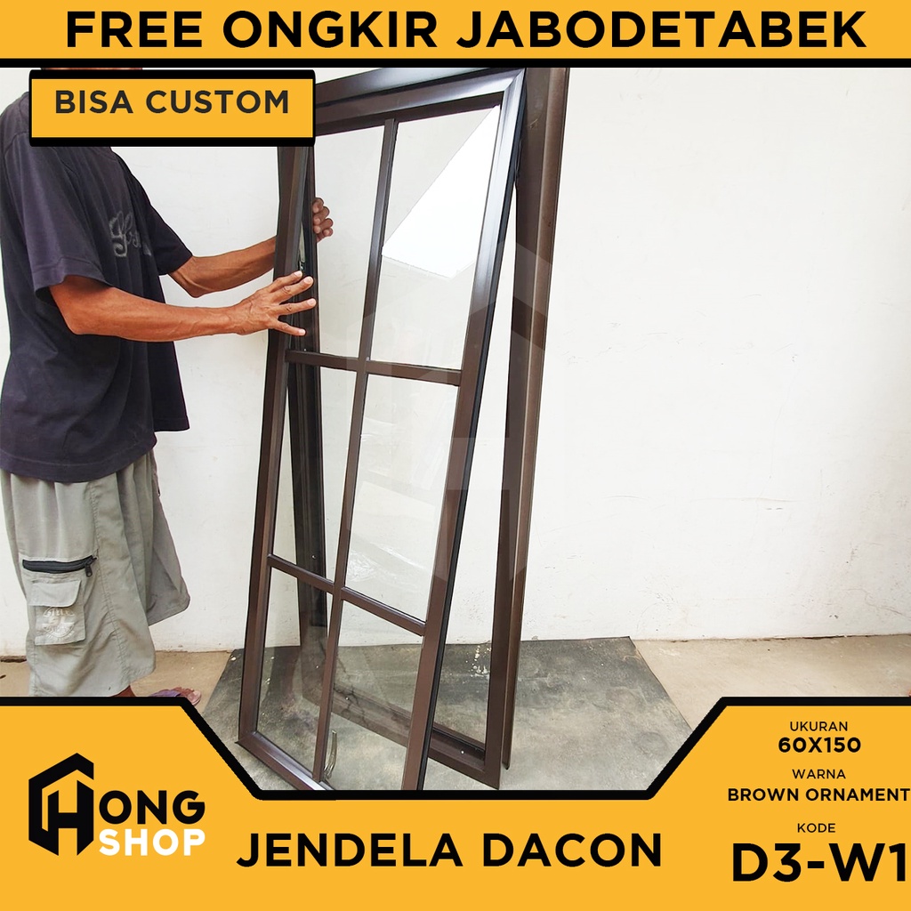 Jual Jendela Aluminium DACON 3" 60x150 Jungkit / Single Awning | Shopee Indonesia