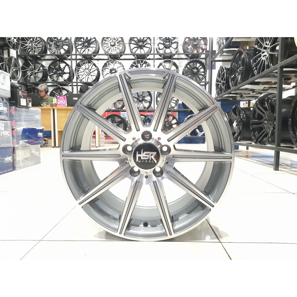 Jual Velg Mobil Racing Ring 17 Buat Mercy XL7 Civic dll HSR LUBECK L1609 R17 Warna Grey Polish ...