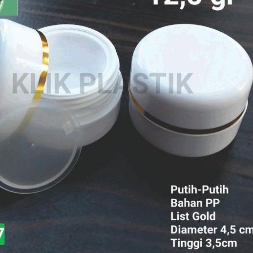 Jual POT CREAM 12,5 GR FULL PUTIH/TEMPAT KRIM/KEMASAN KOSMETIK/BOTOL ...