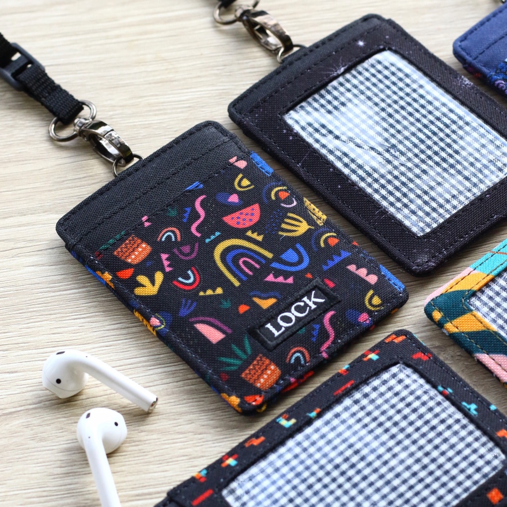 Jual ID Card Holder Lanyard Name Tag Id Cardholder Gantung Leher Motif ...