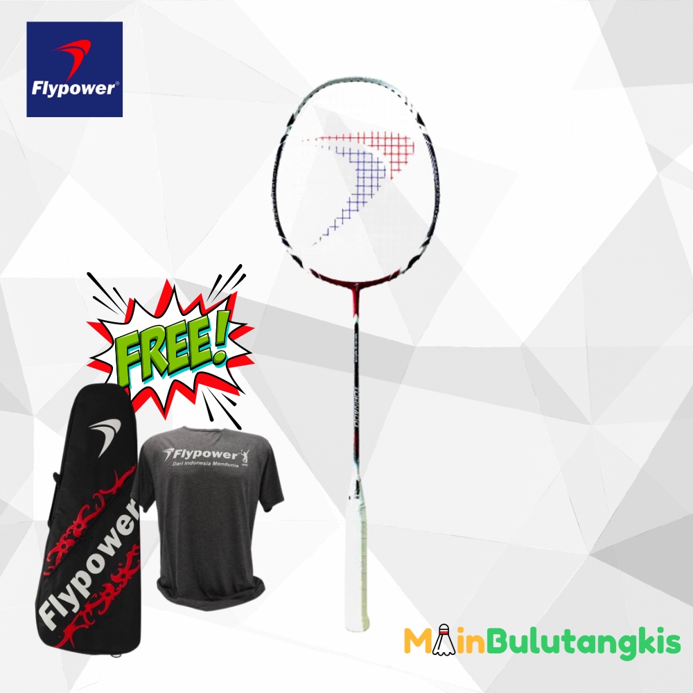 Jual Raket Badminton Flypower Tornado 900 Original FREE TAS DAN KAOS ...