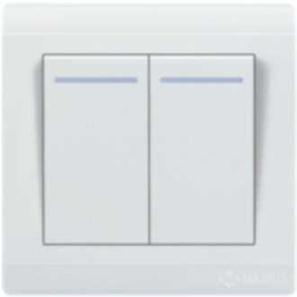 Jual MASKO KRISTA Saklar Double / Saklar SERI PUTIH K-212 | Shopee ...