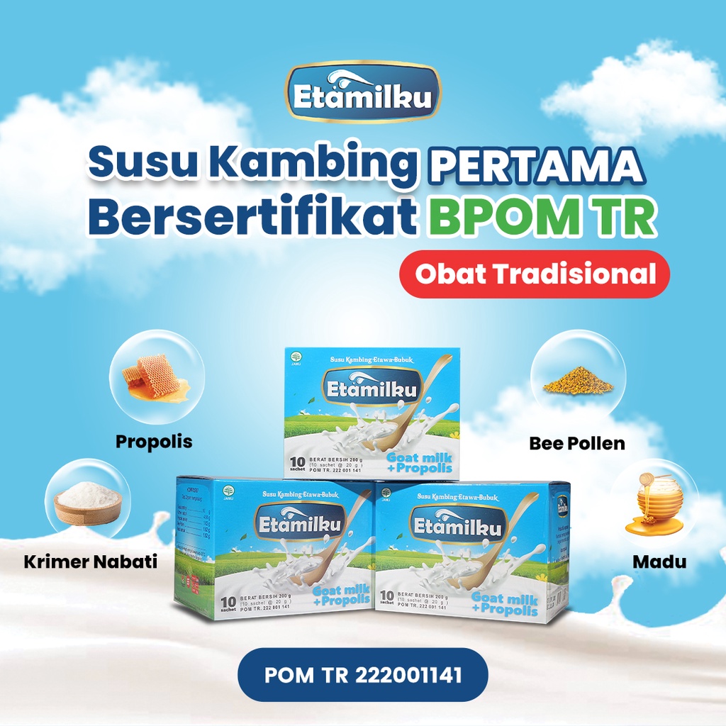 Jual Susu Kambing ETAMILKU Goat Milk Plus Propolis Original 200 gr ...