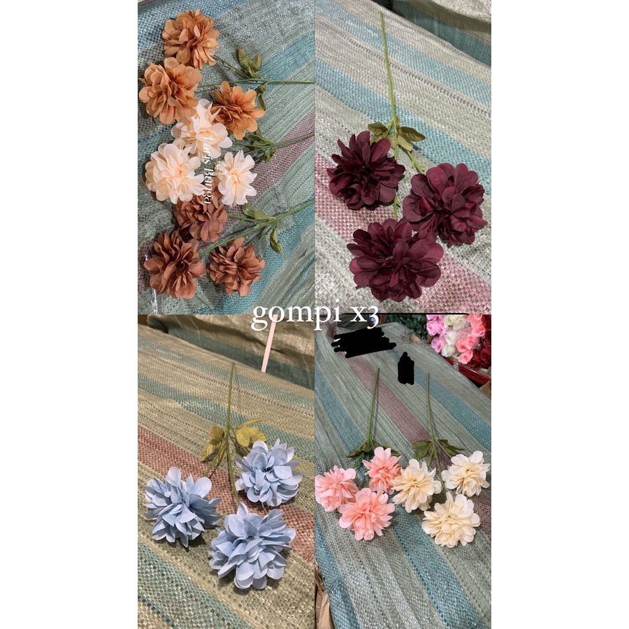 Jual (TB 11) - BUNGA ARTIFISIAL GOMPI X 3 Dekorasi Bunga Pelaminan ...