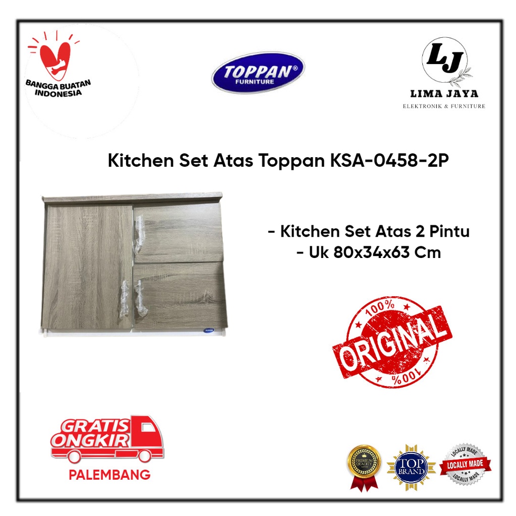 Jual Kitchen Set Atas 2 Pintu Toppan KSA-0458-2P Lemari Dapur Toppan ...