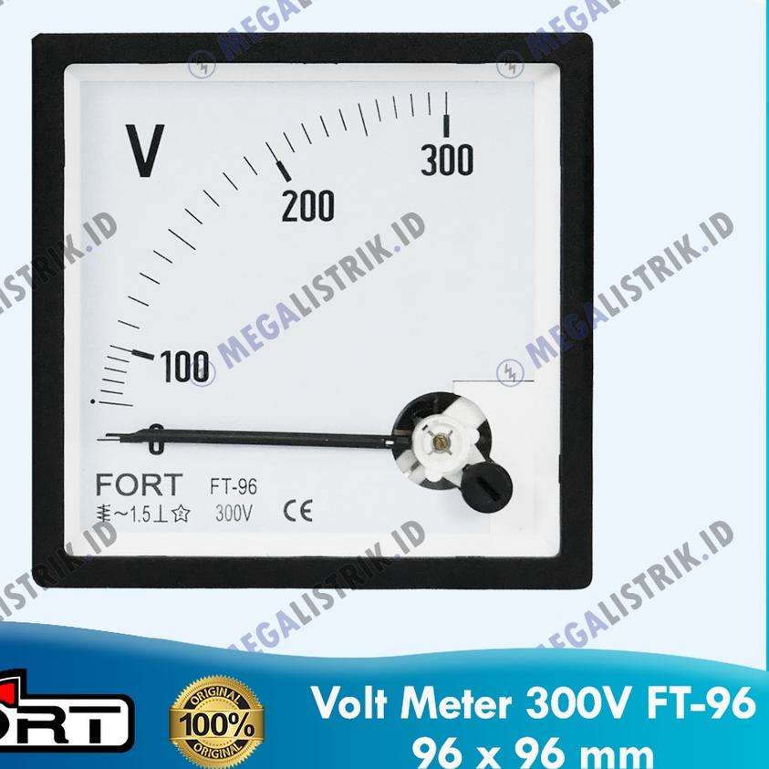 Jual ♀ FORT VOLT METER 300V FT-96V 96X96 / VOLTMETER PANEL 300 V 96 X ...
