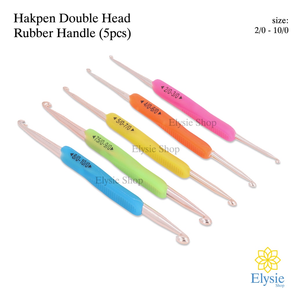 Jual Hakpen Double Head Rubber Handle Set (5pcs) - Double Head Rubber ...