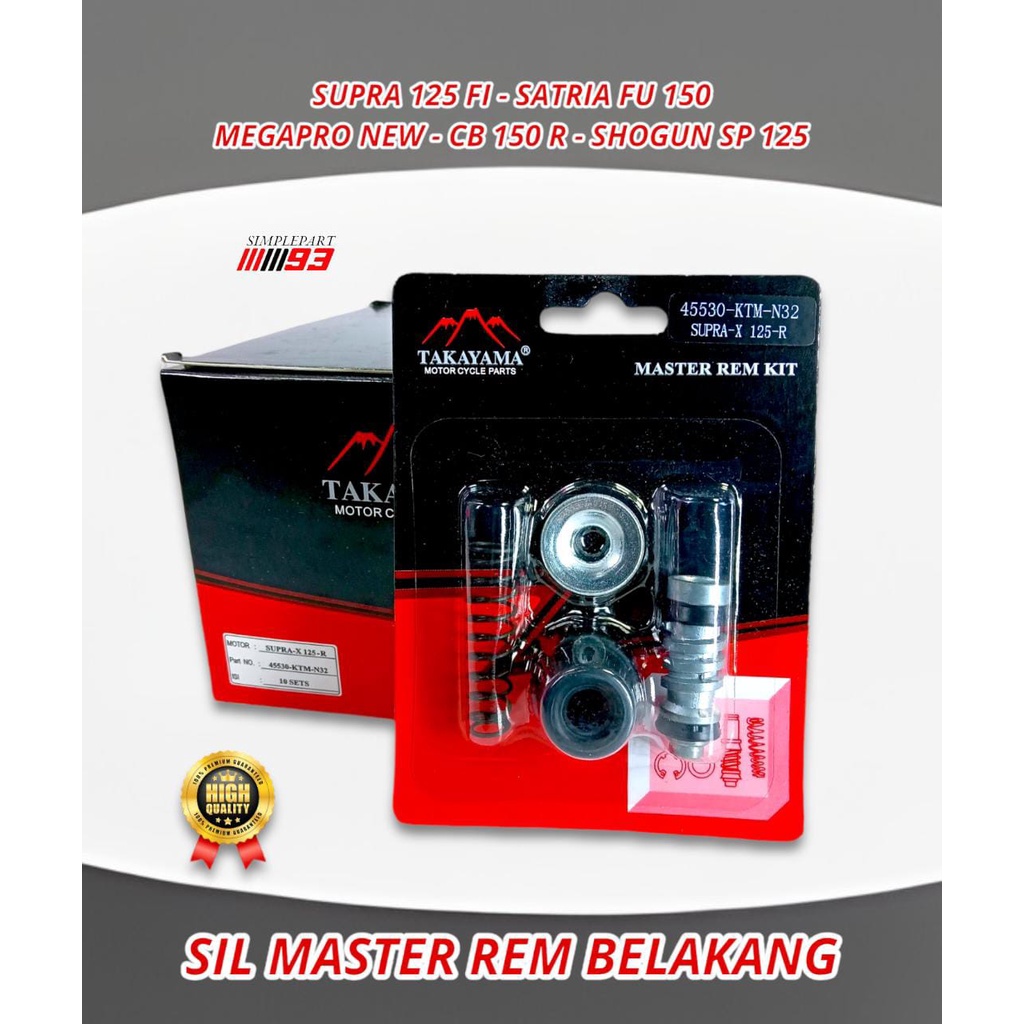 Jual Seal sil kit isi master rem belakang [ TAKAYAMA ] MOTOR - SATRIA FU 150 LAMA SUPRA 125 ...