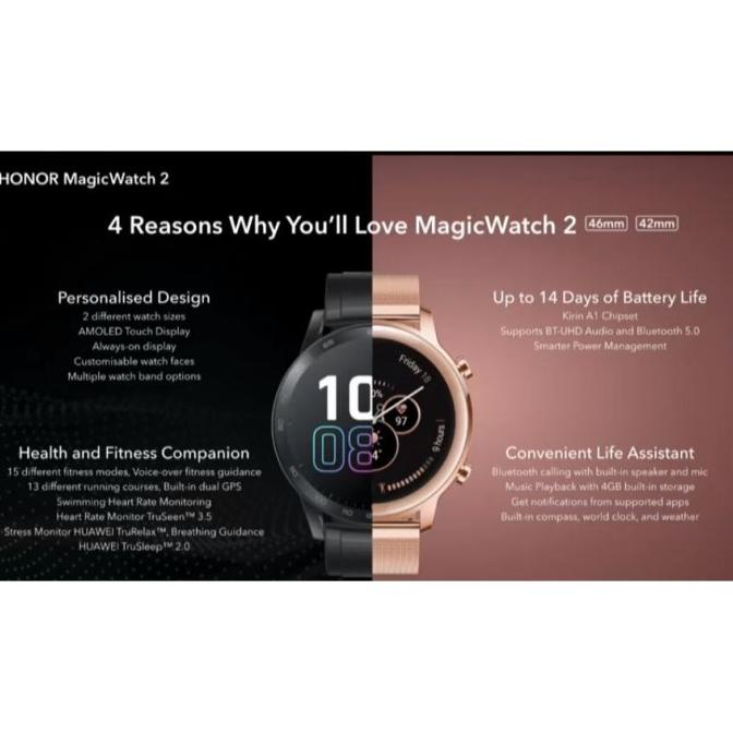 Jual Gas-910 Huawei Honor Magic Watch 2 46Mm Smartwatch Amoled Display Yigoona | Shopee Indonesia