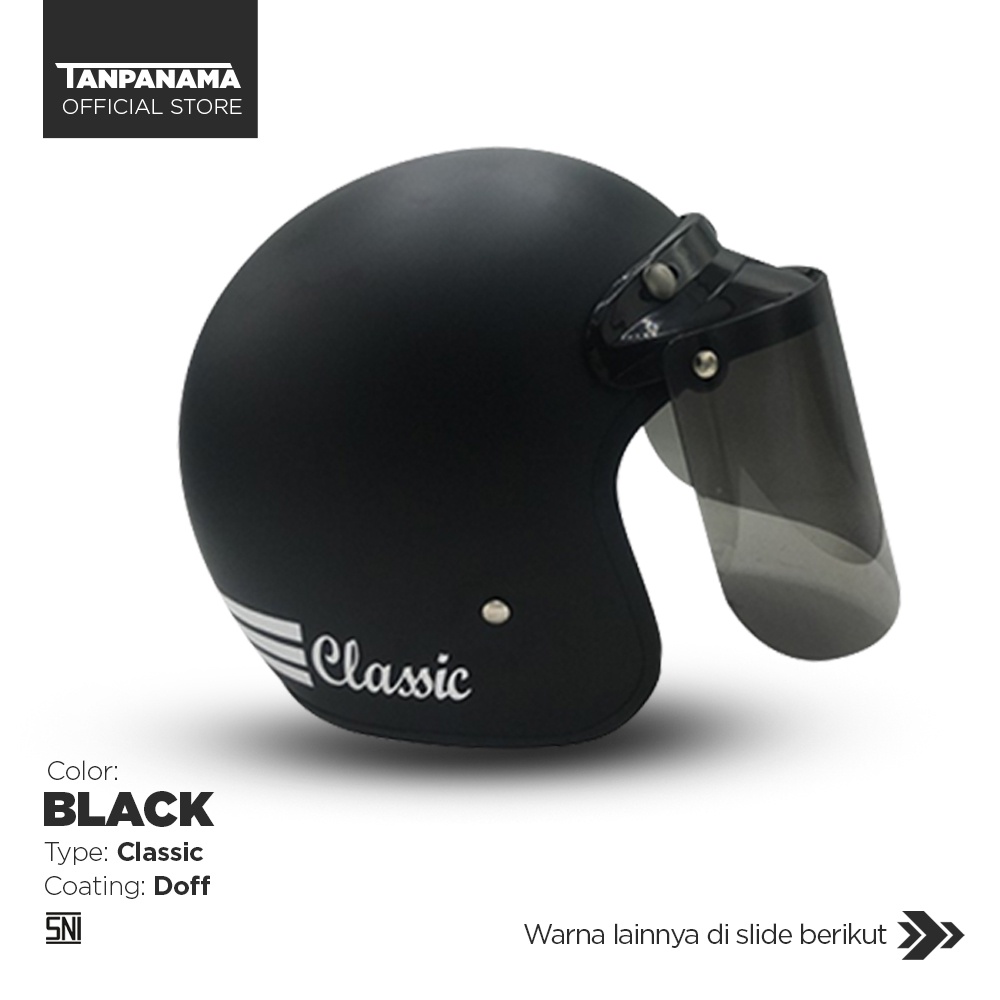 Jual Tanpanama Helm - Helm Bogo Classic / Helm Retro Dewasa SNI ...