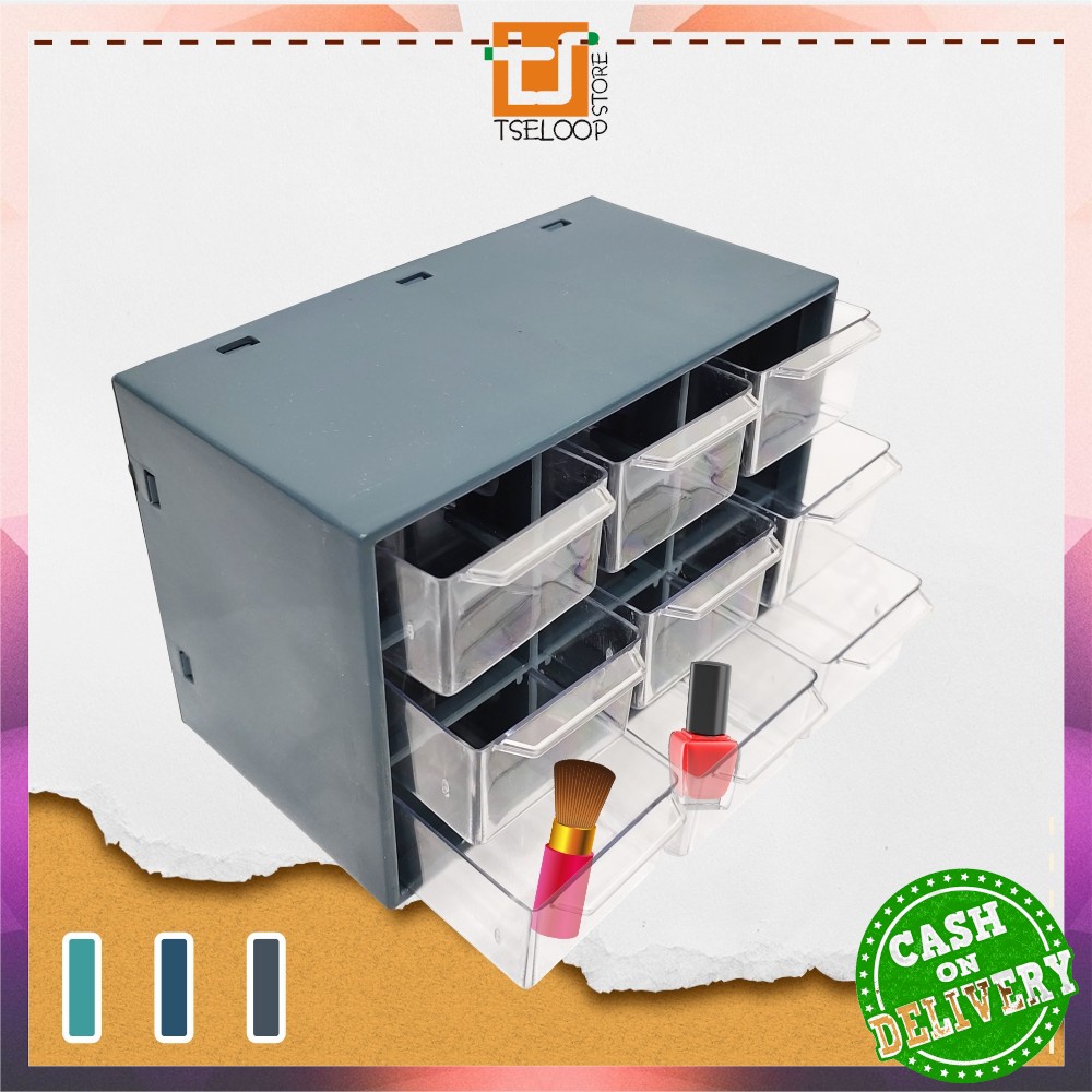 Jual OFM-C804 Kotak Laci Perhiasan kotak Aksesoris Mini 9 Sekat / Kotak ...