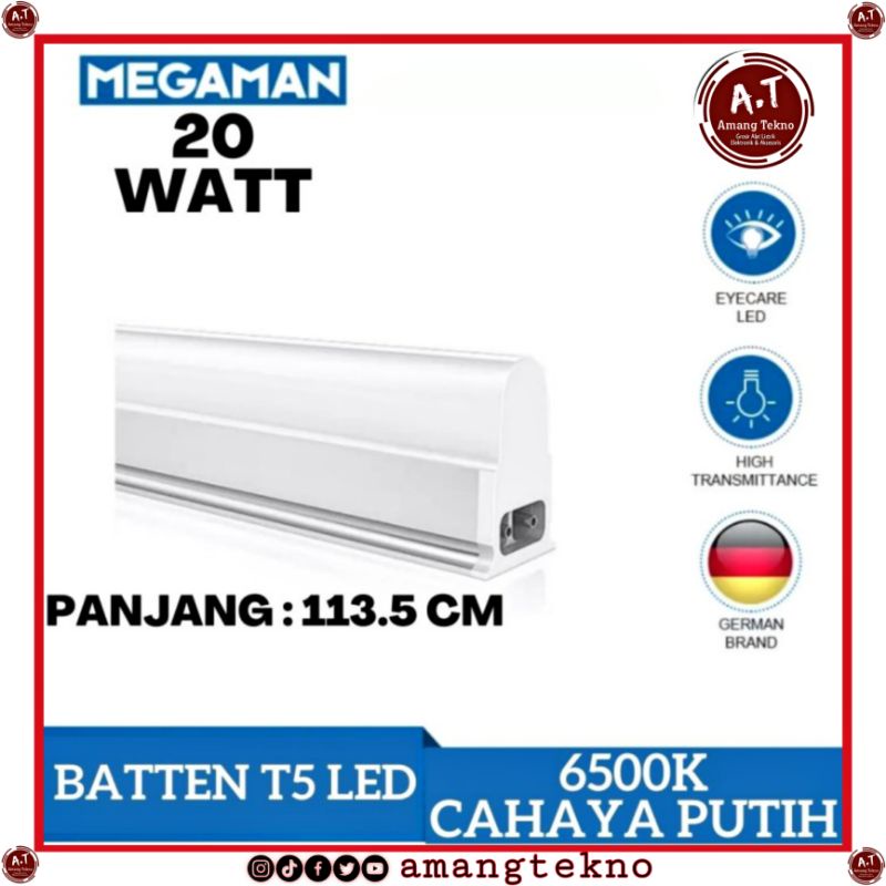 Jual T5 Batten led / lampu megaman T5 led / TL led 20W bergaransi ...