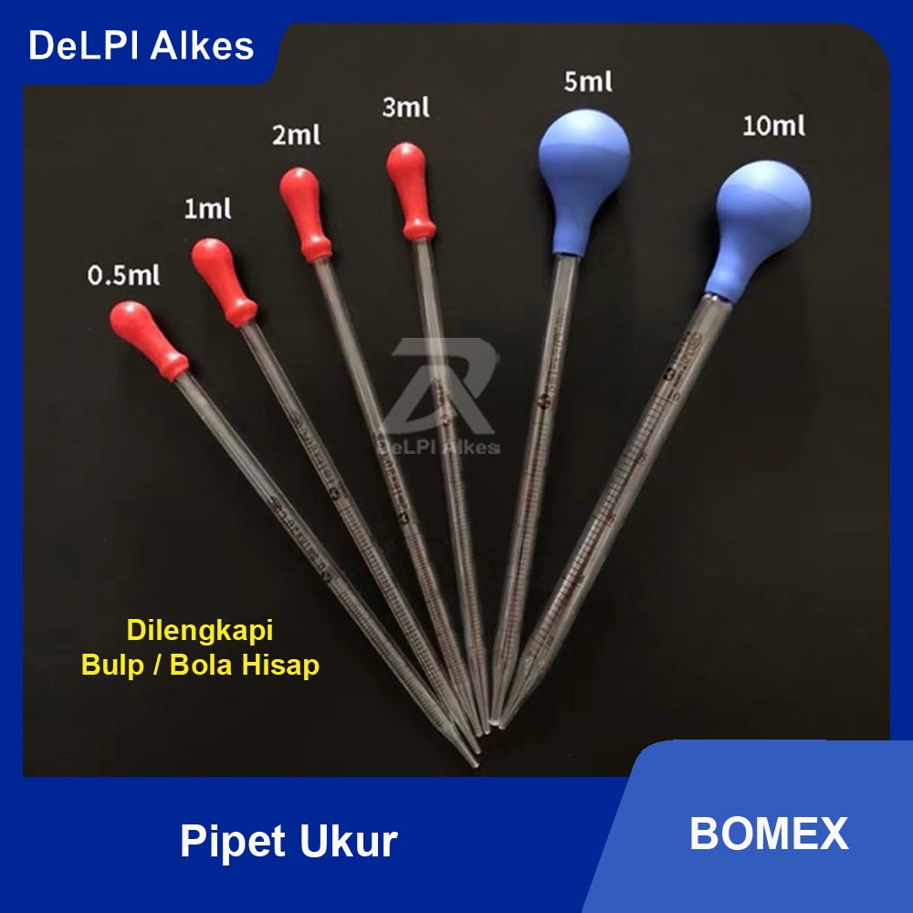 Jual Pipet Ukur Measuring 0,5 ml, 1 ml, 2 ml, 3 ml, 5 ml, 10 ml BOMEX | Shopee Indonesia