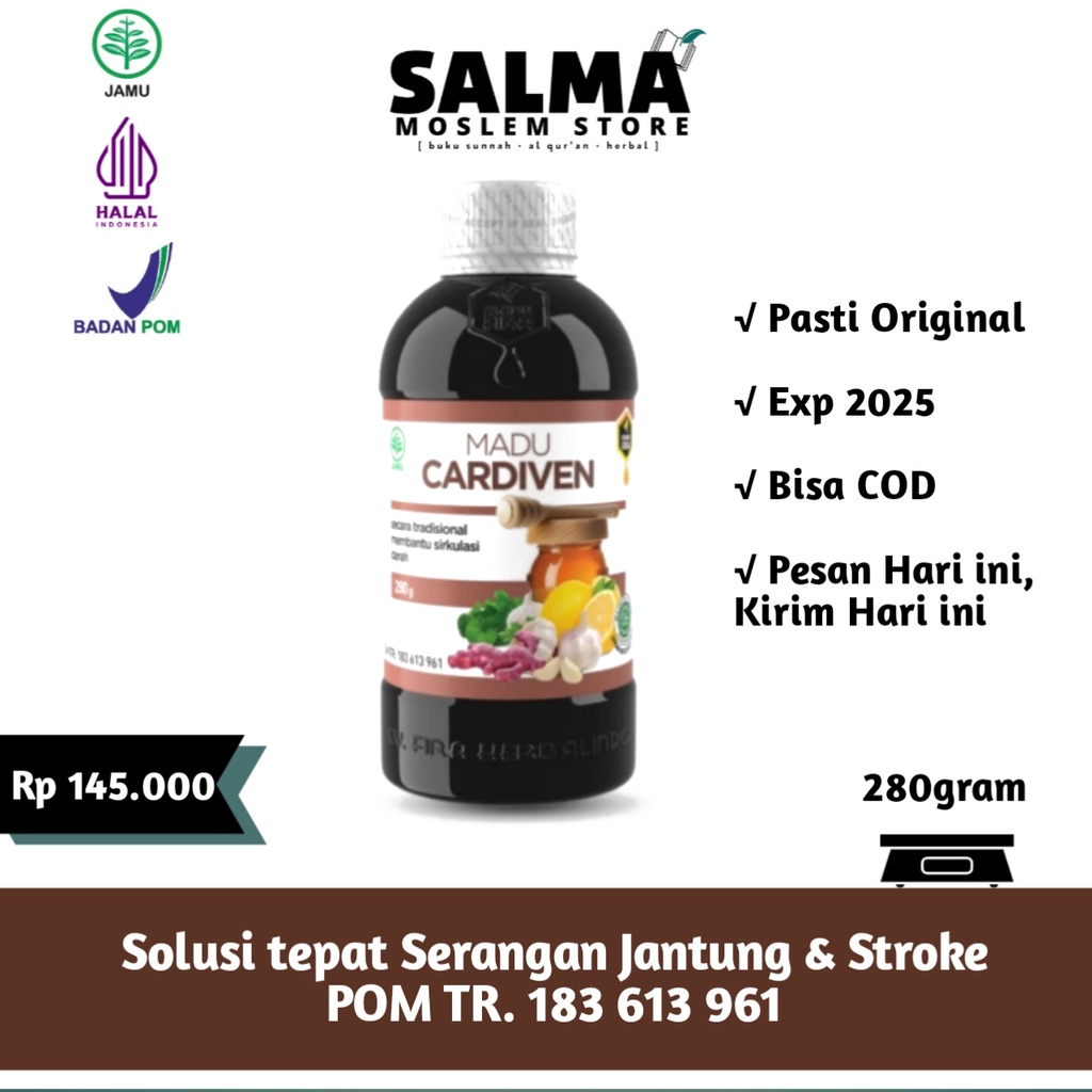 Jual Madu Cardiven Herbal Jantung koronel & stroke ringan madu kardiven ...