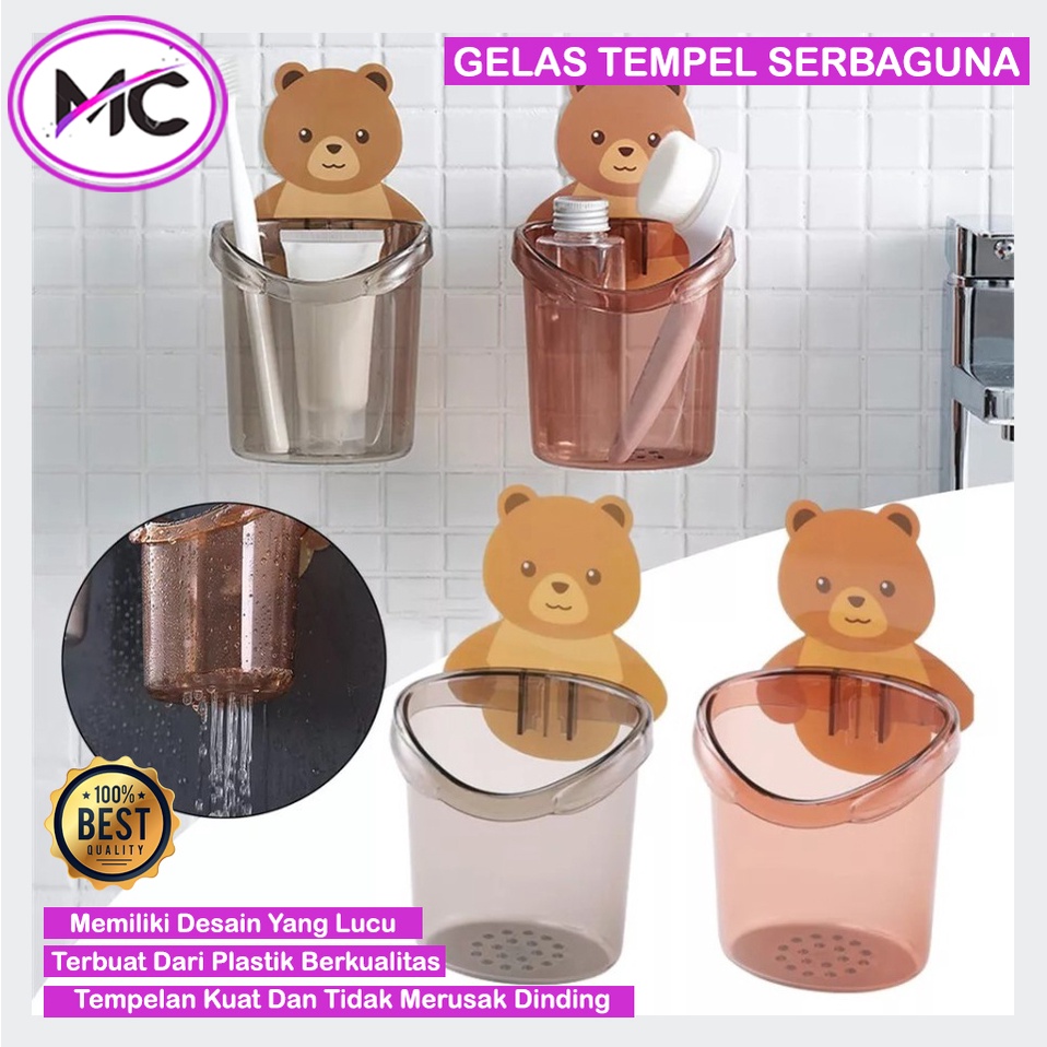 Jual Tempat Sikat Gigi Tempel Tempat Simpat Odol Gelas Penyimpanan sendok Lucu Gantungan Tempel ...