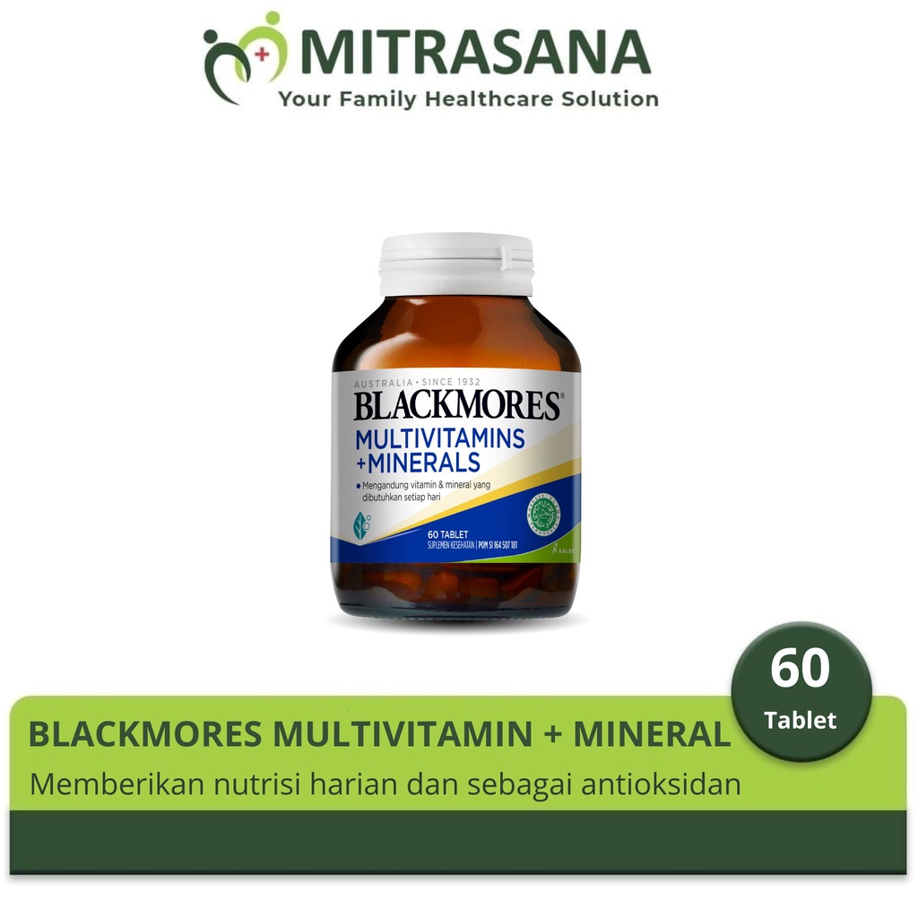 Jual BLACKMORES MULTIVITAMINS + MINERALS 60 TABLET | Shopee Indonesia