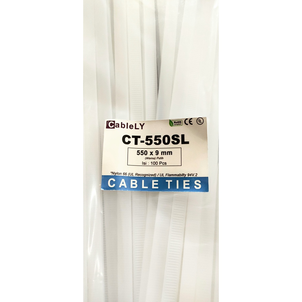 Jual Tali Kabel Ties | Tali Kabel Tis 550 mm x 9mm (100 pcs) | Shopee ...