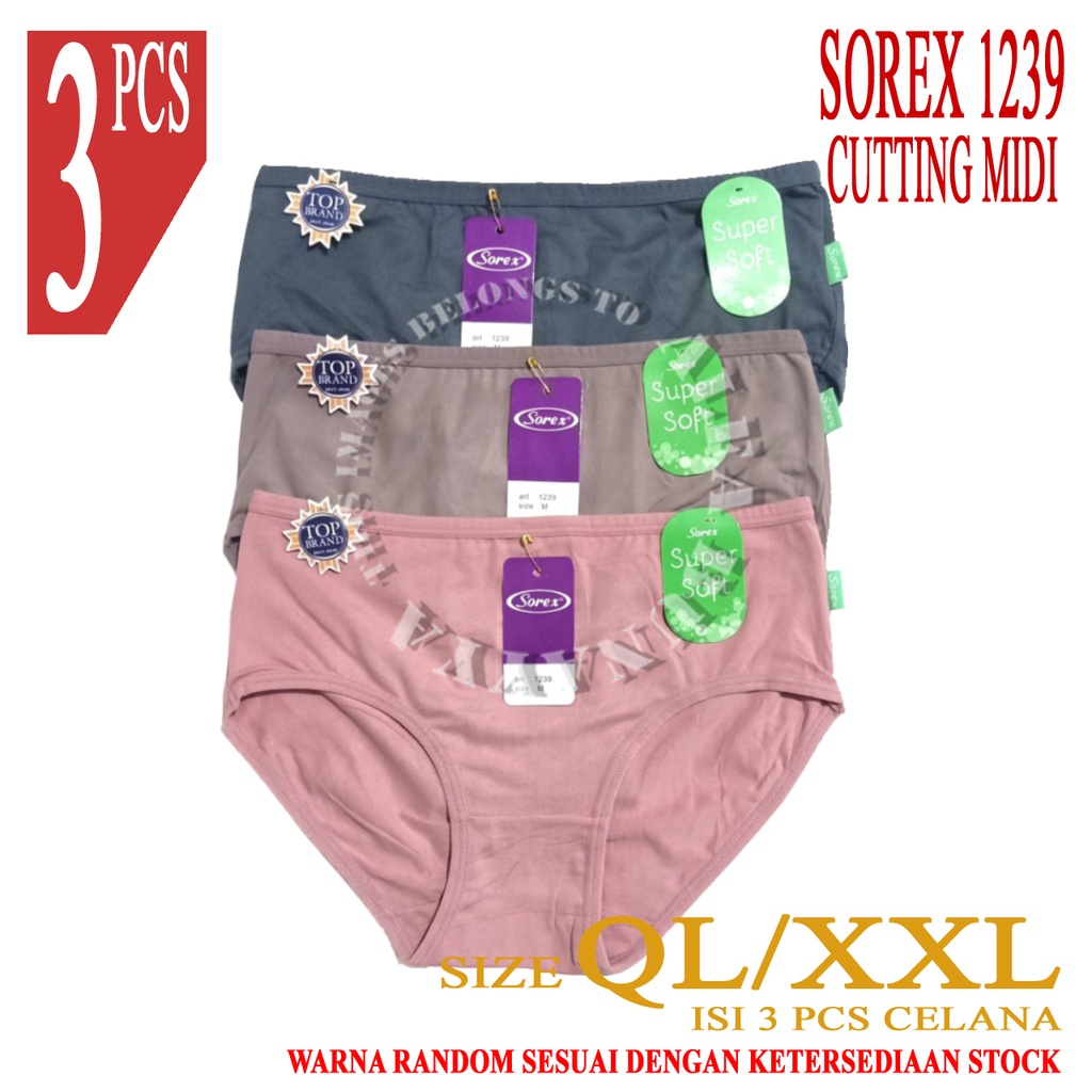 Jual 3 Pcs Celana Dalam Wanita SOREX 1257 - CD Underwear - Super Soft - Pakaian Dalam Wanita ...