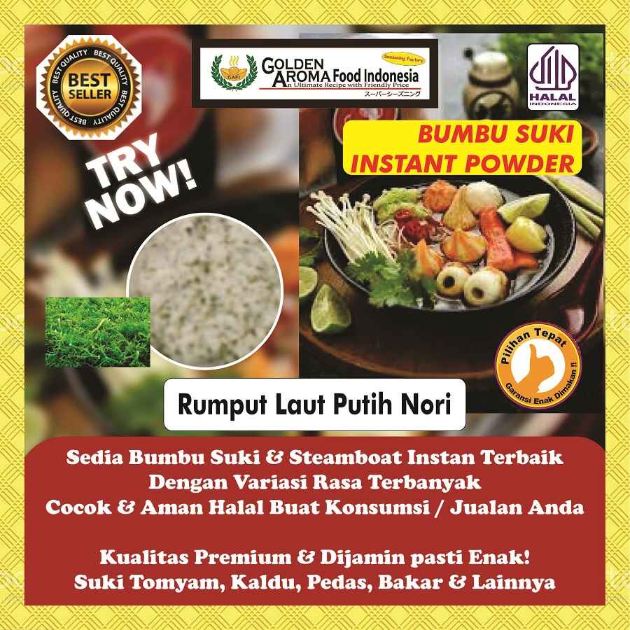 Jual BUMBU SUKI INSTAN Rumput Laut Putih Nori 1Kg Steamboat Shabu ...